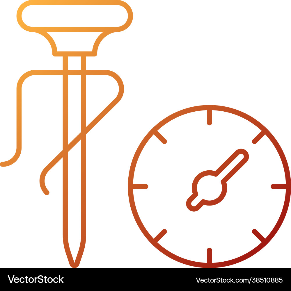Milk thermometer gradient linear icon Royalty Free Vector