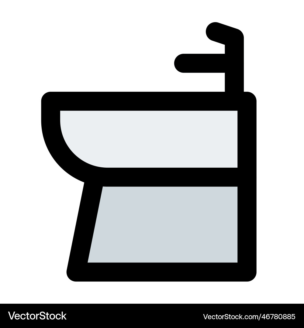 Modern bidet use water for sanitary Royalty Free Vector