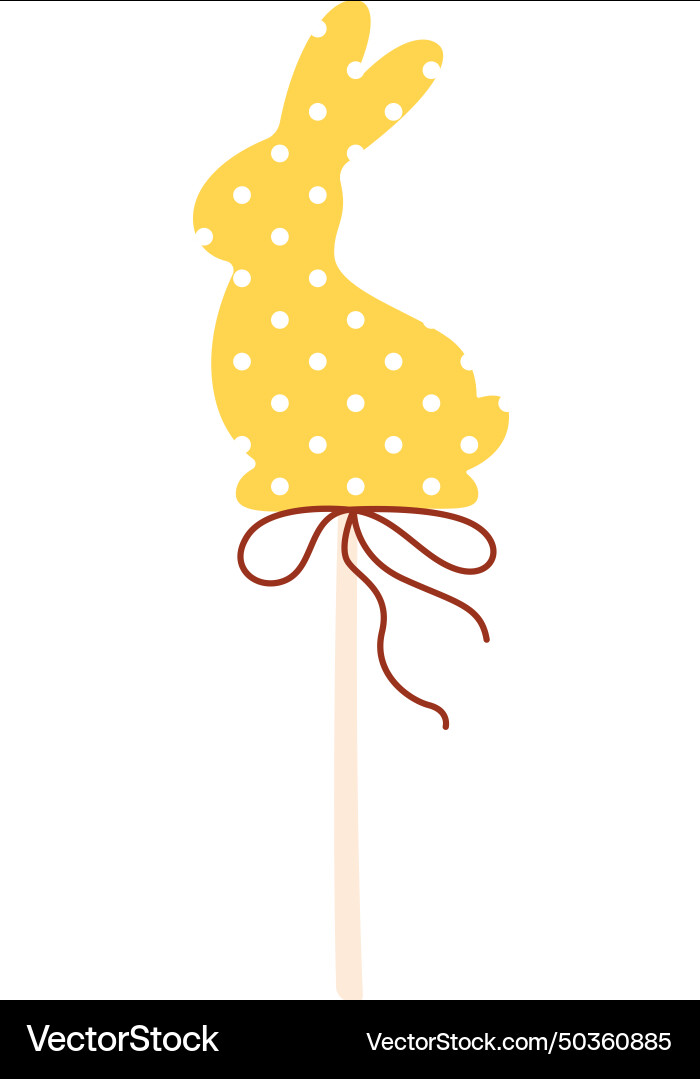 Rabbit shape lollipop candy Royalty Free Vector Image