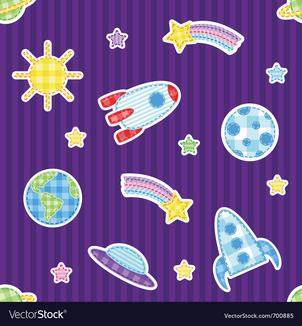 Space pattern Royalty Free Vector Image - VectorStock