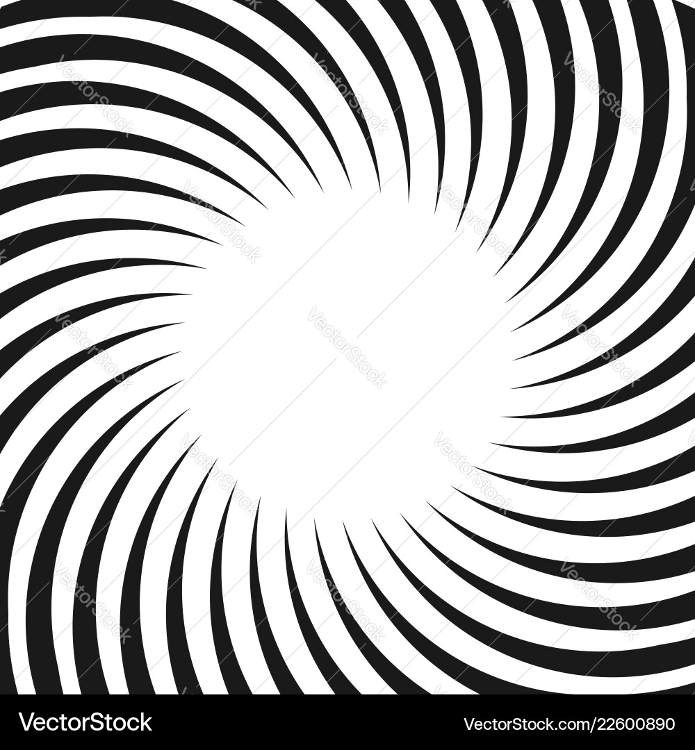 Abstract black and white spiral background art Vector Image