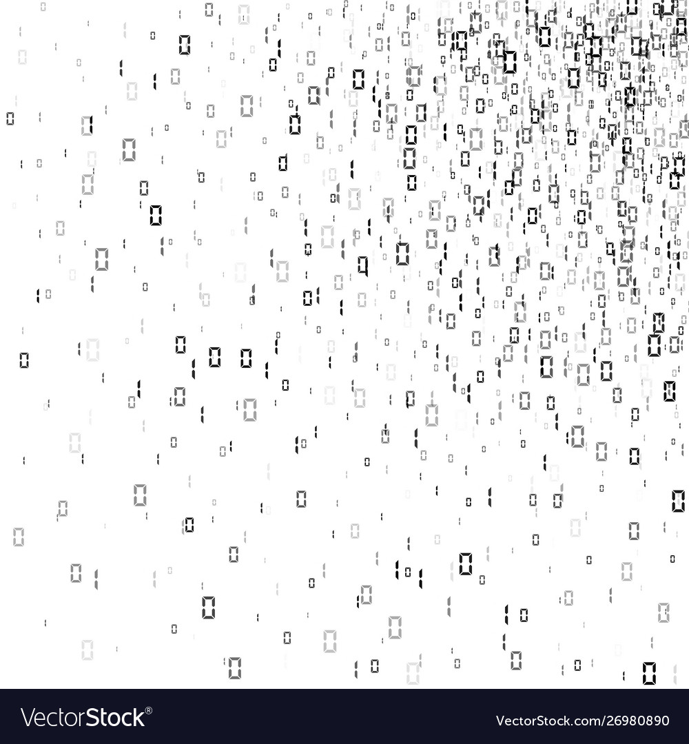 Binary code random stream numbers zero and one Vector Image Binary code random stream numbers zero and one Vector Image