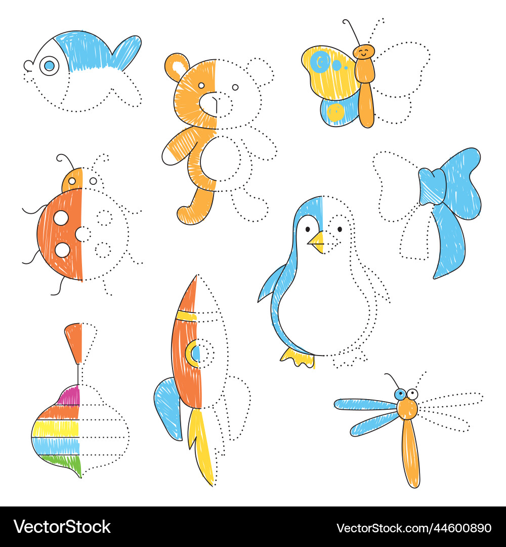 Connect the dots and finish the drawing dot Vector Image