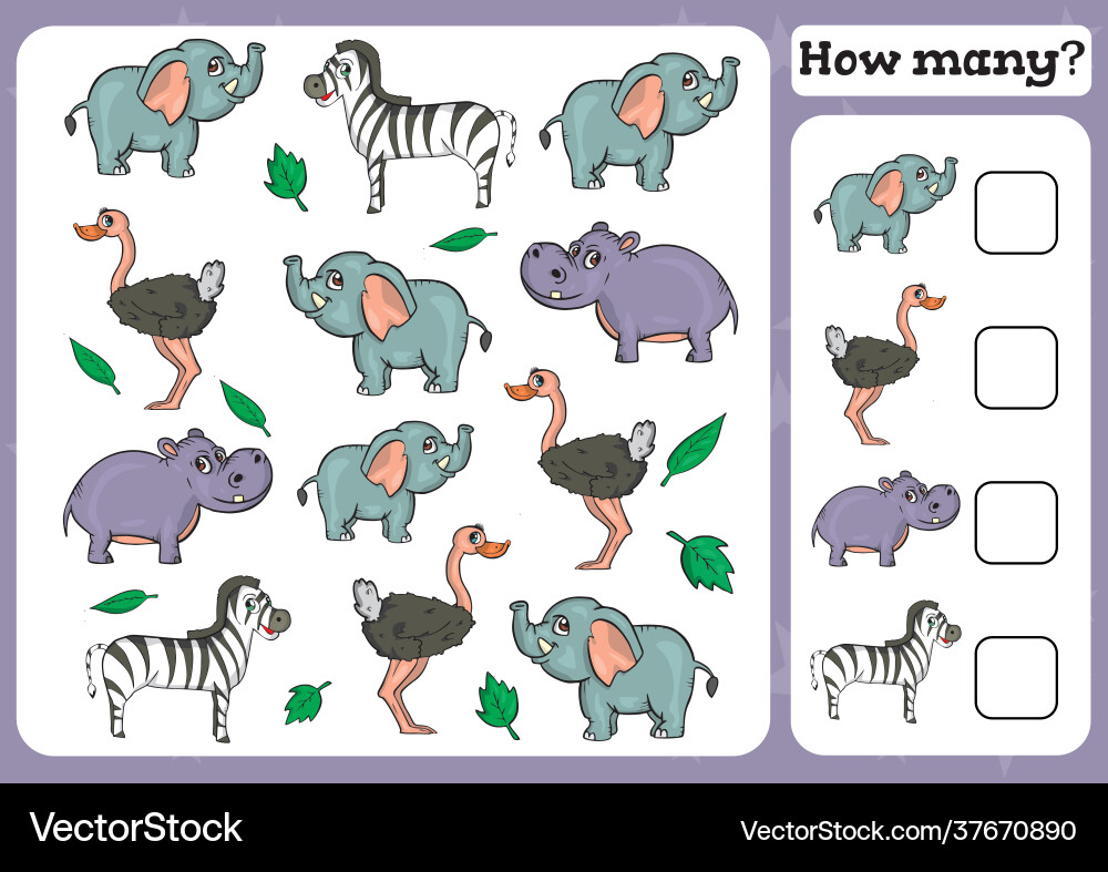 Counting game for preschool children count how Vector Image