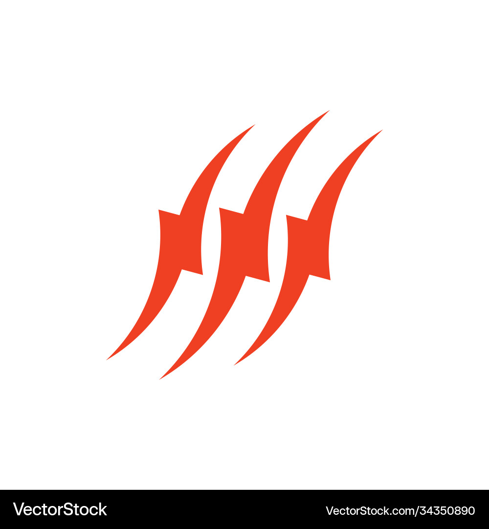 Curves geometric power symbol logo Royalty Free Vector Image