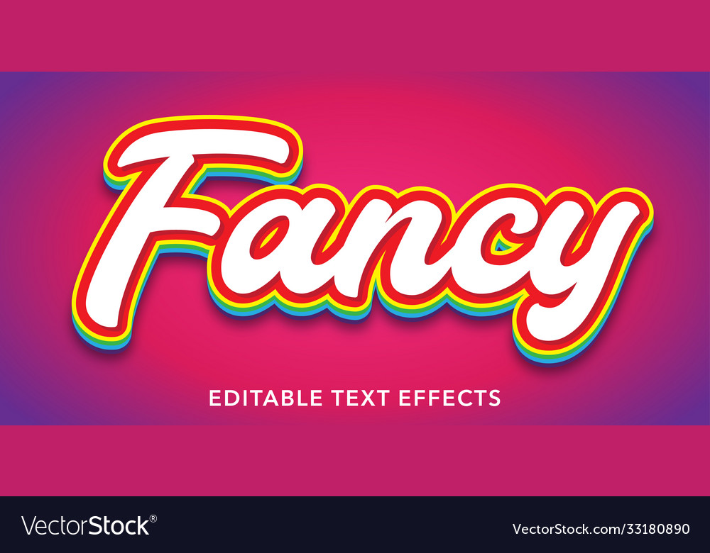 Editable text style effect typography template Vector Image