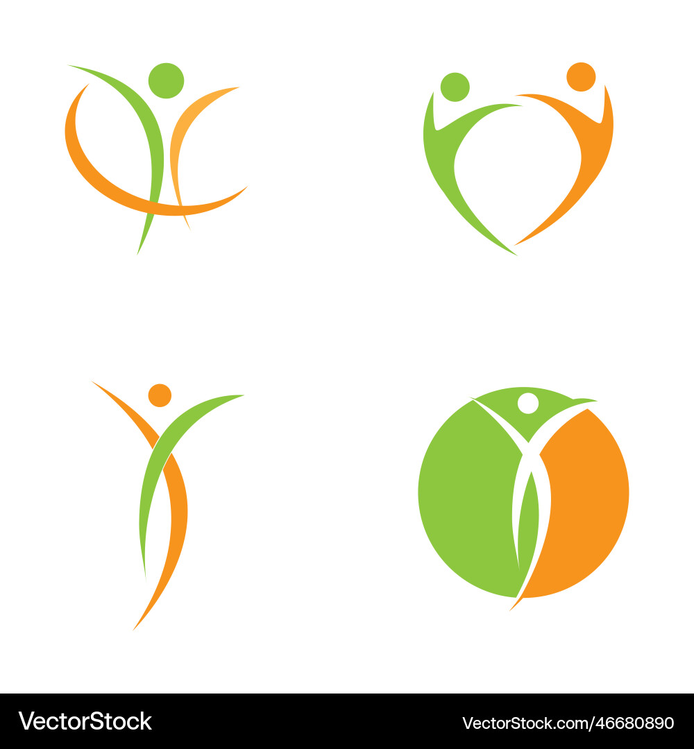 Health people logo Royalty Free Vector Image - VectorStock