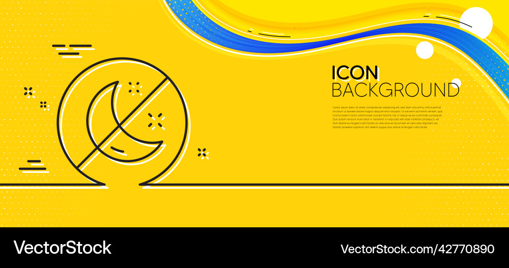 Insomnia line icon no sleep sign minimal Vector Image