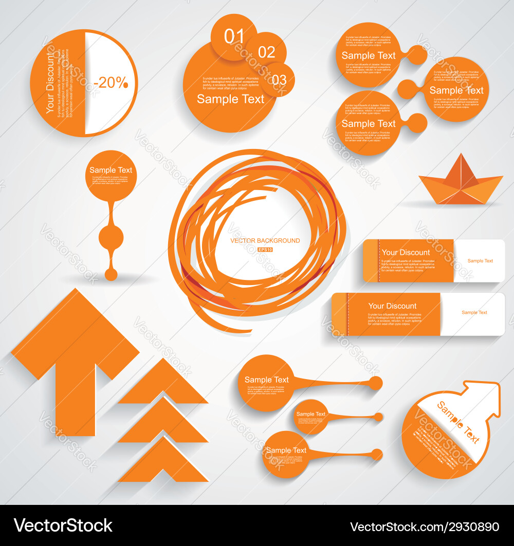 Modern set of business infographic elements Vector Image