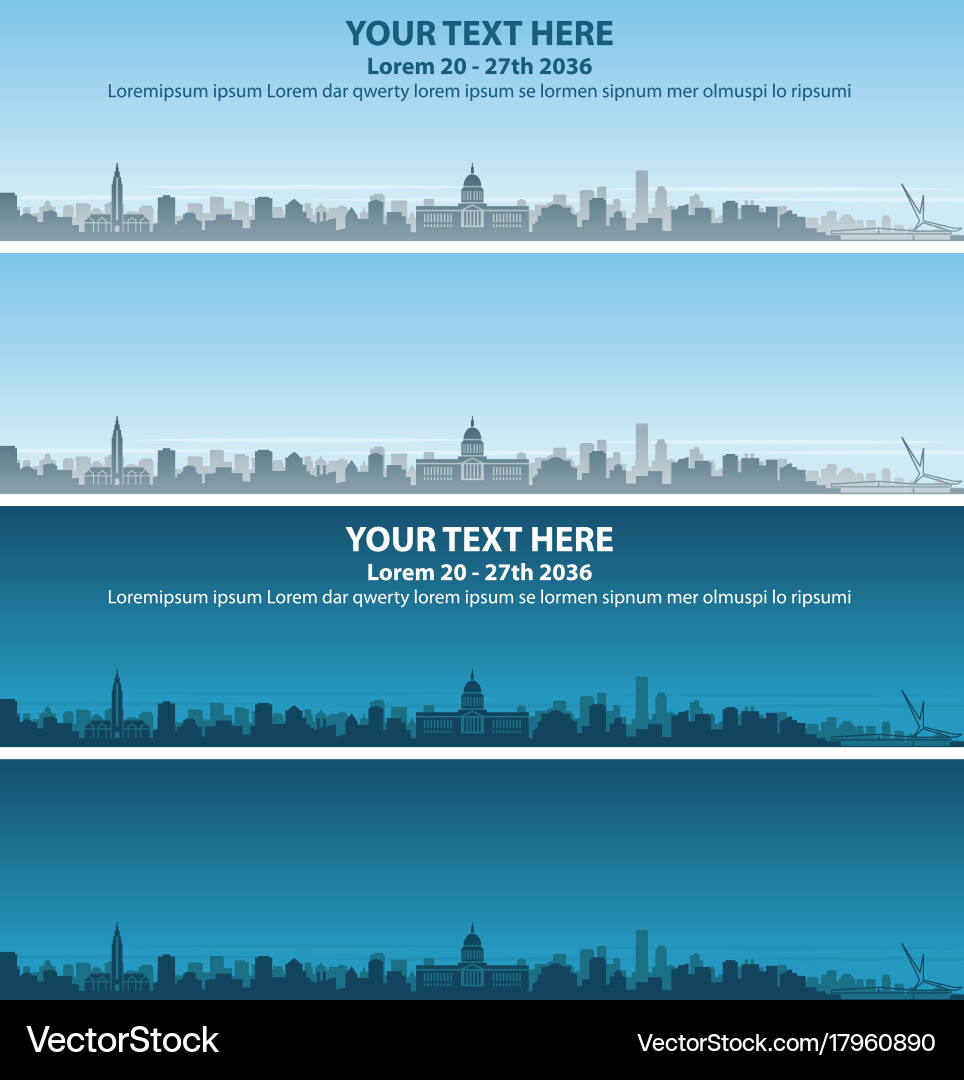 Oklahoma city skyline event banner Royalty Free Vector Image