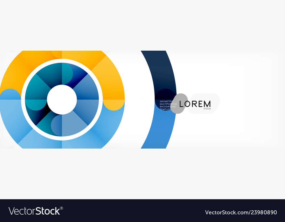 Outlined stroke circles composition Royalty Free Vector