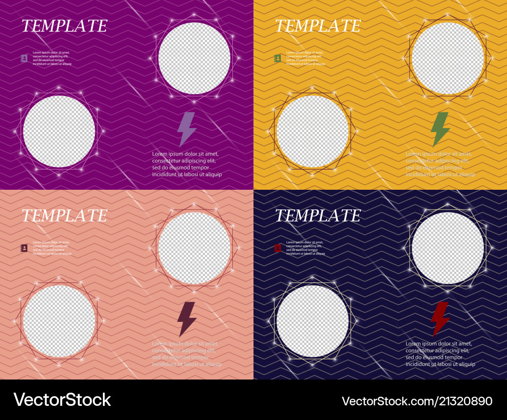 Set of abstract binder layout white brochure Vector Image