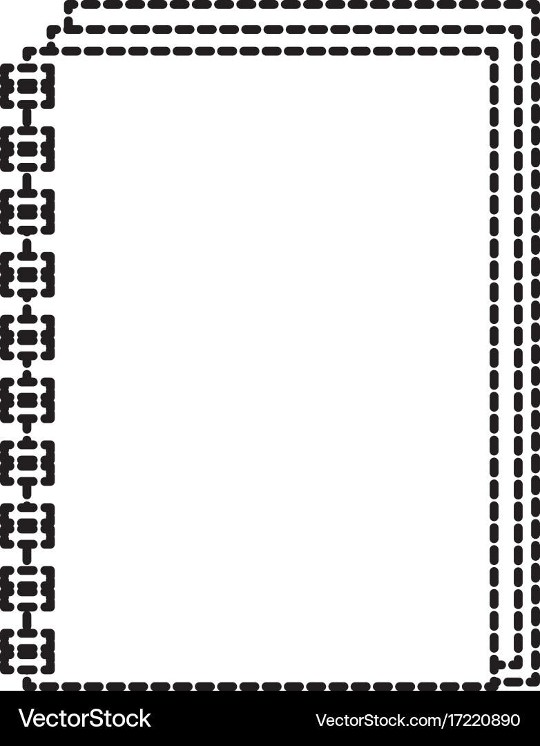 Spiral notebook cover leaves equipment Royalty Free Vector