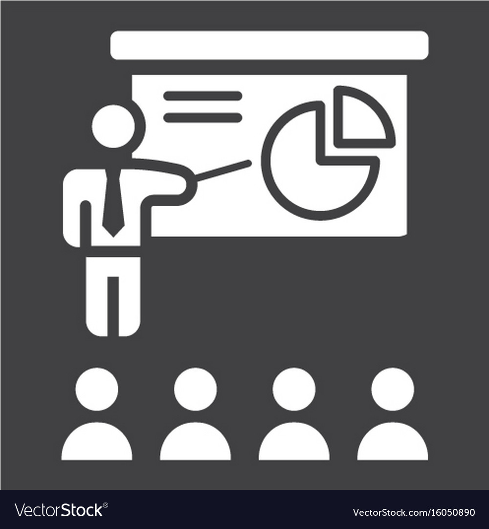 Training presentation solid icon business Vector Image