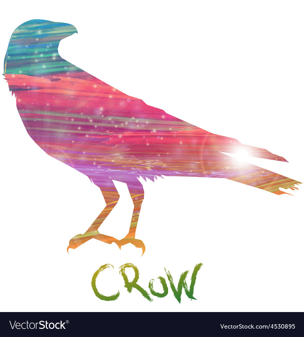 Abstract crow Royalty Free Vector Image - VectorStock