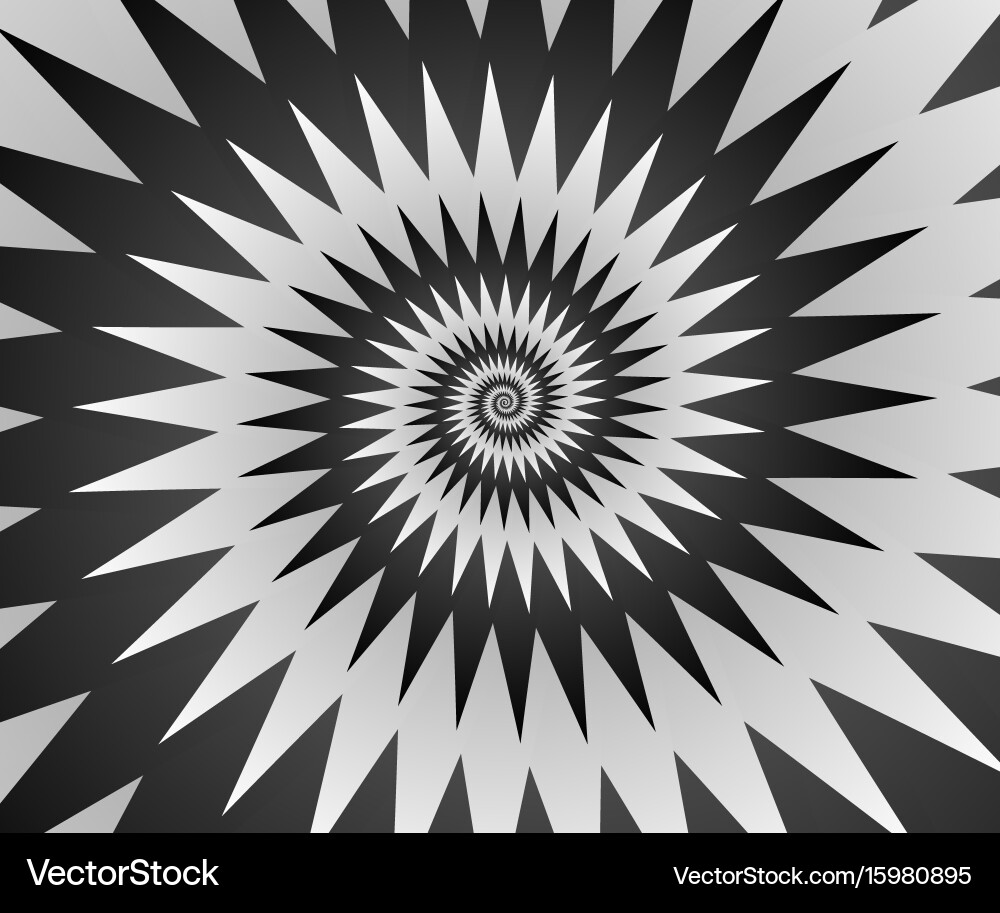Abstract spiral background in black and white Vector Image