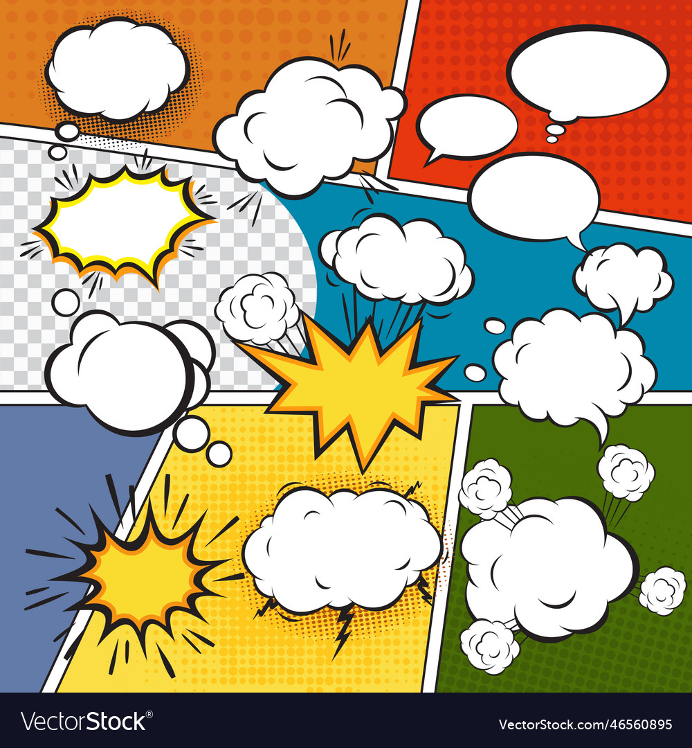 Comic set bubbles Royalty Free Vector Image - VectorStock
