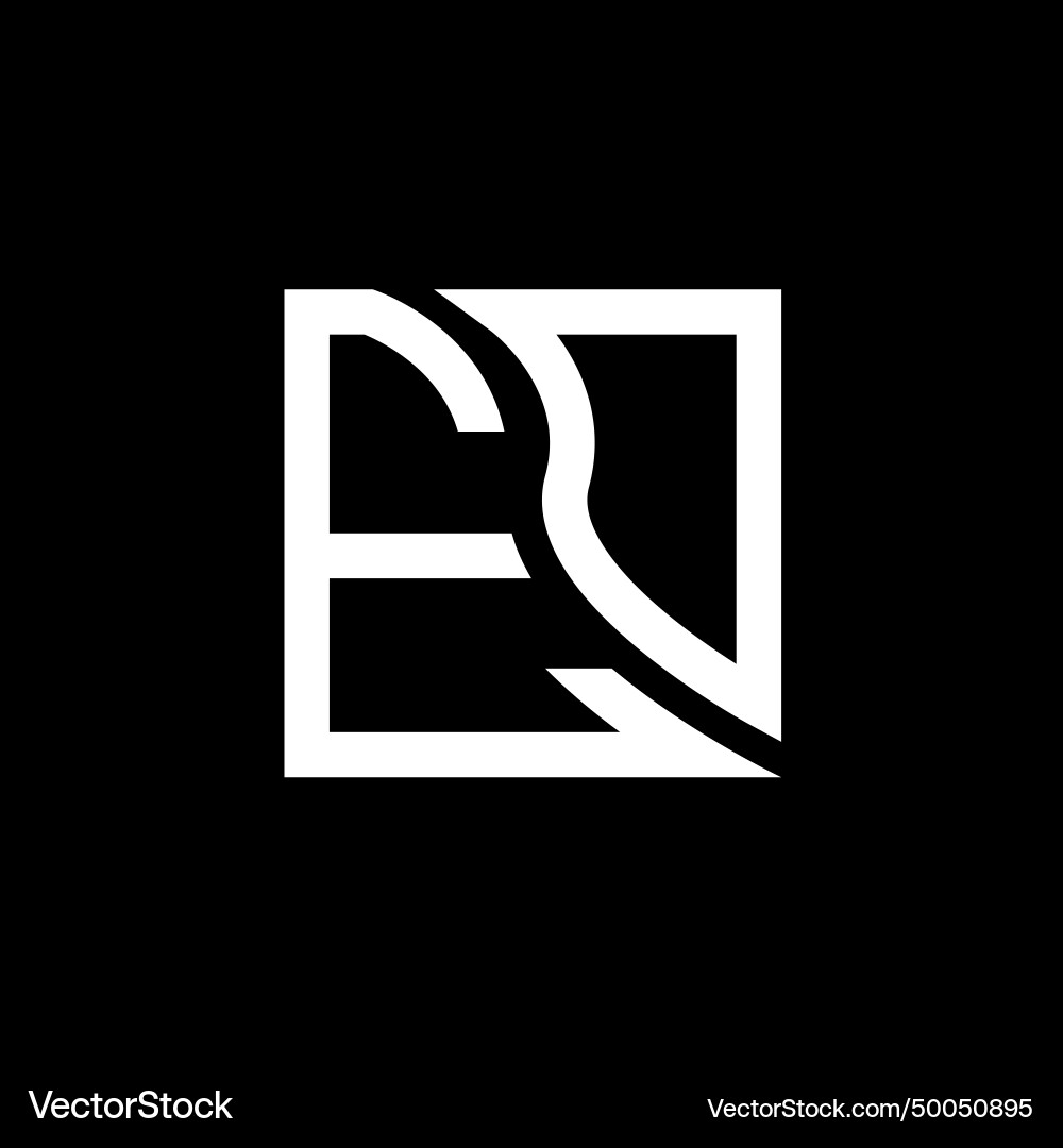 Eo letter logo design simple and modern Royalty Free Vector