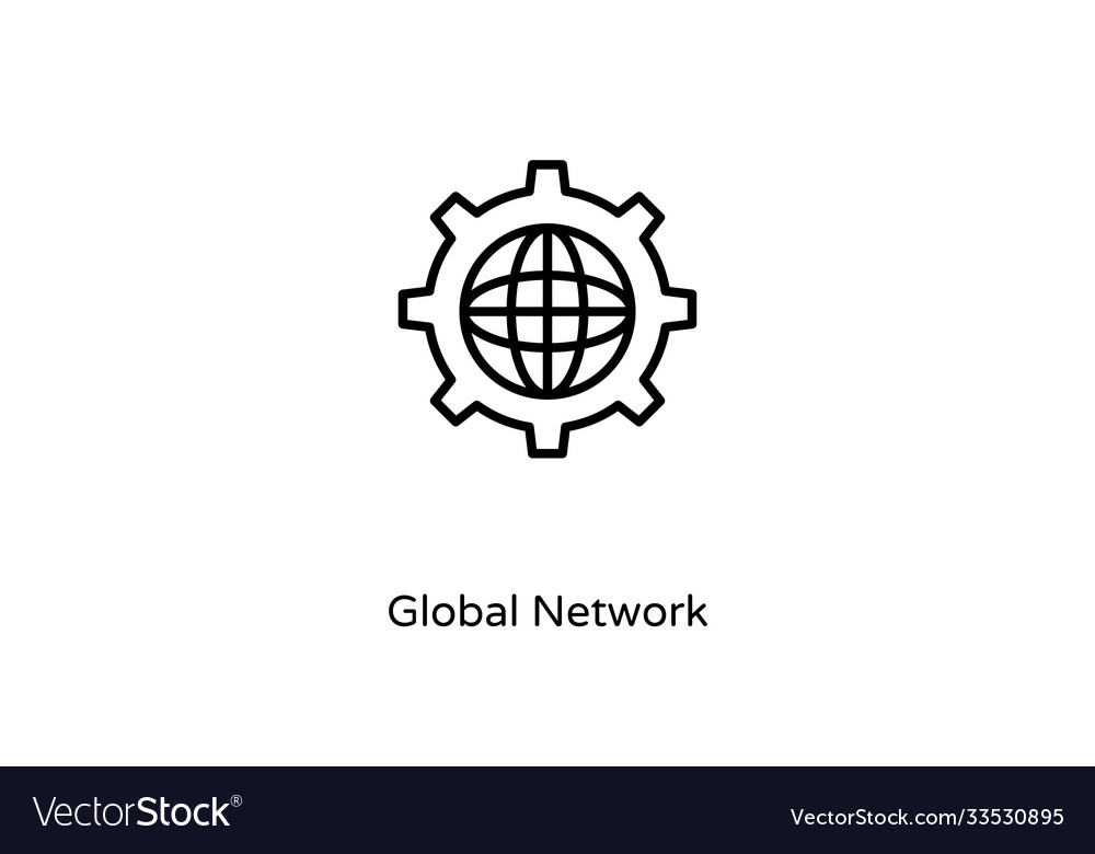 Global network Royalty Free Vector Image - VectorStock