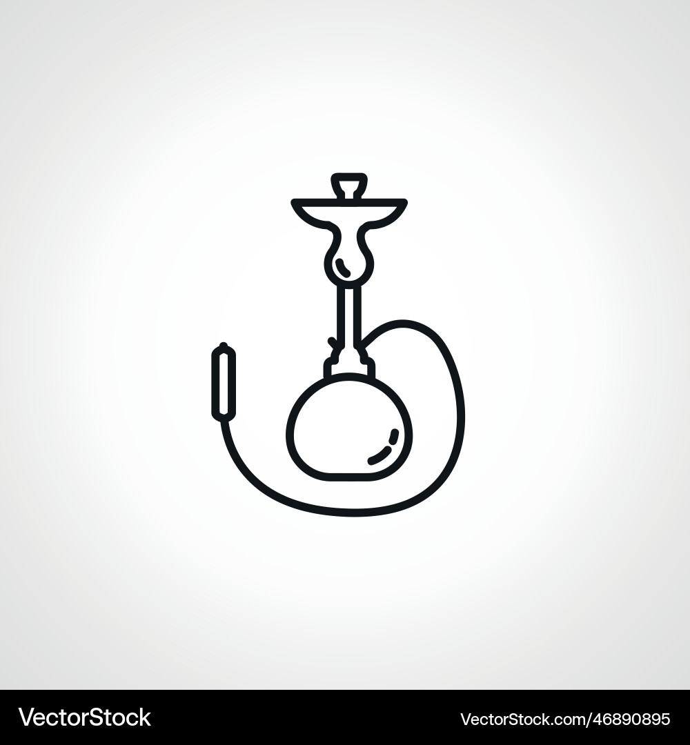 Hookah line icon shisha outline Royalty Free Vector Image