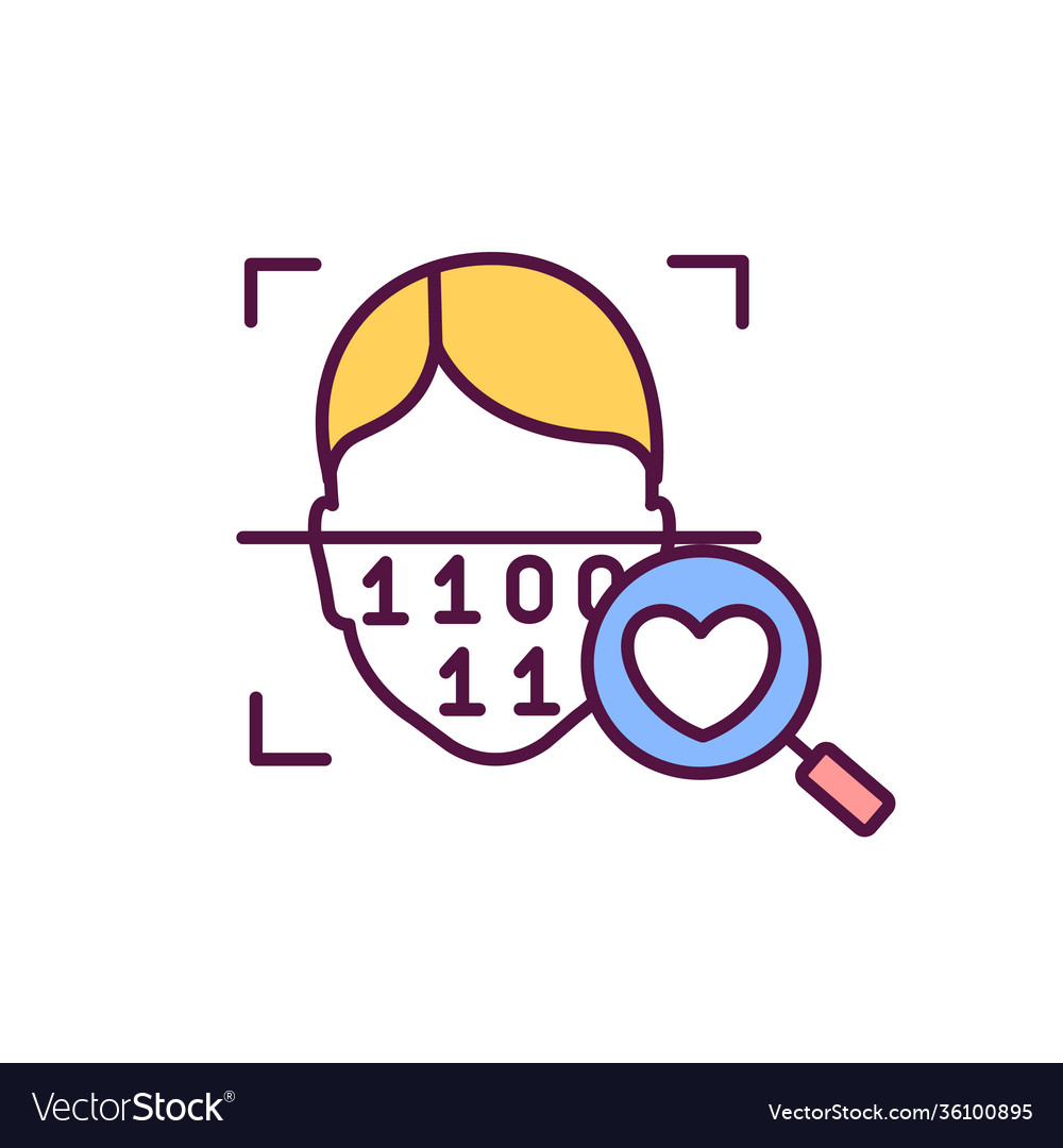 Hyper personalization rgb color icon Royalty Free Vector Hyper personalization rgb color icon Royalty Free Vector