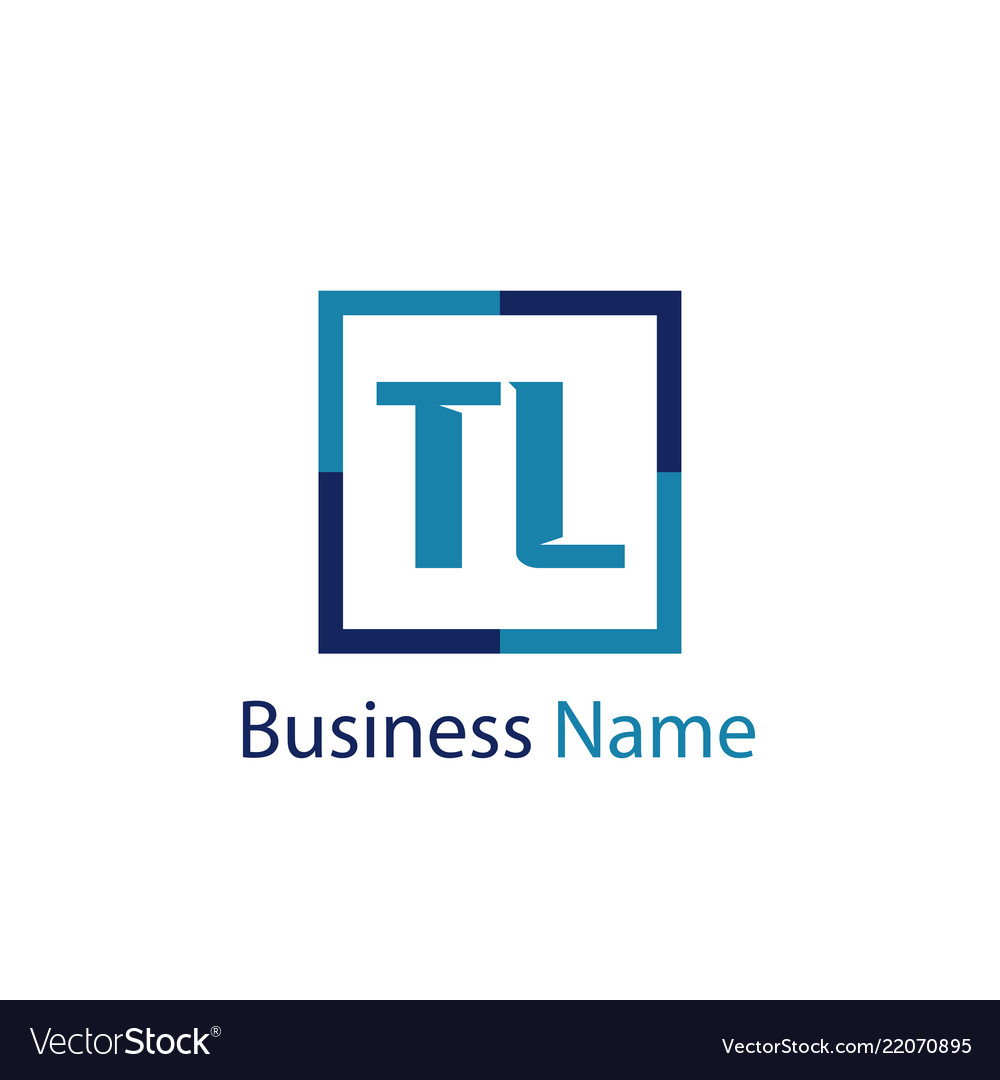 Initial letter tl logo template design Royalty Free Vector