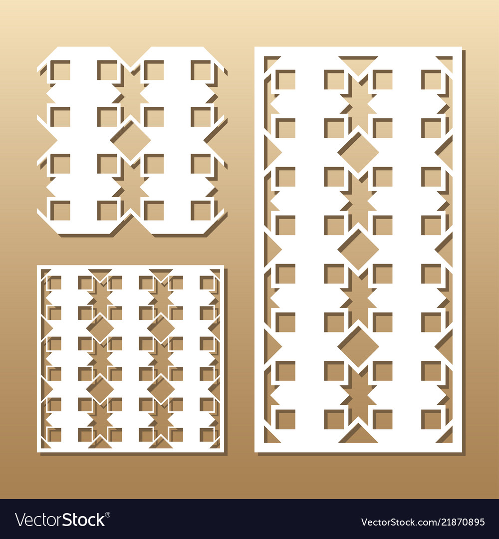 Laser cut panel Royalty Free Vector Image - VectorStock