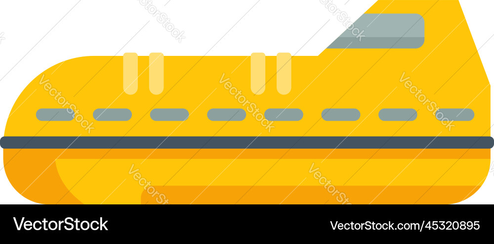 Lifeboat icon flat sea boat Royalty Free Vector Image