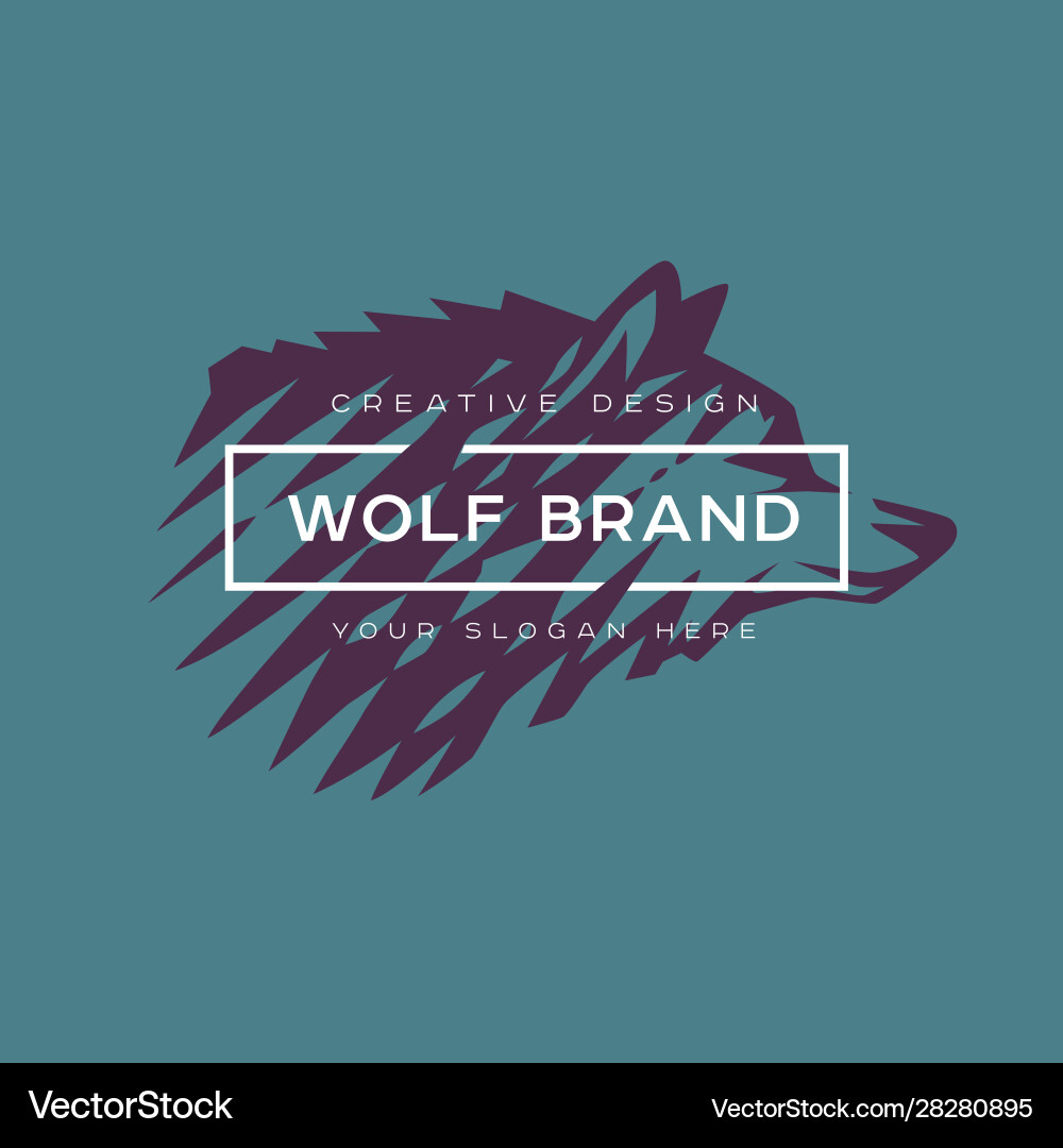 Logotype wolf Royalty Free Vector Image - VectorStock