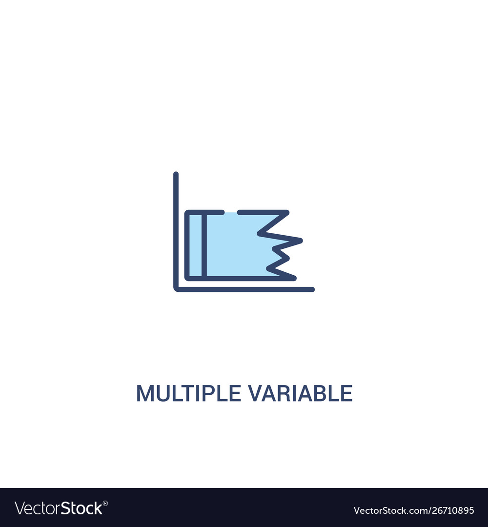 Multiple variable point line concept 2 colored Vector Image