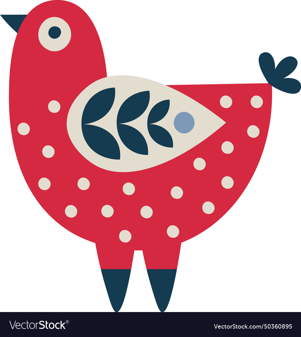 Scandinavian folk style chicken Royalty Free Vector Image Scandinavian folk style chicken Royalty Free Vector Image