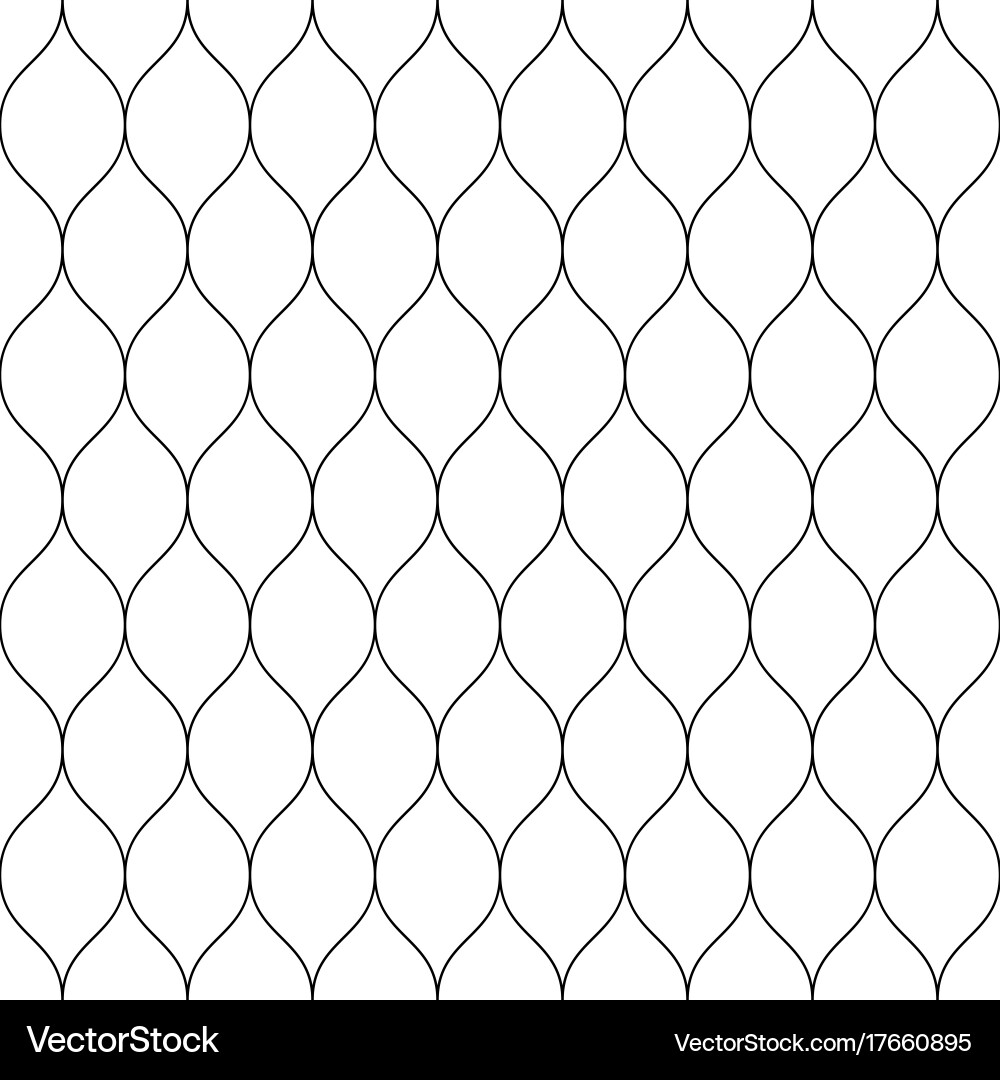 Seamless wired netting fence simple black Vector Image