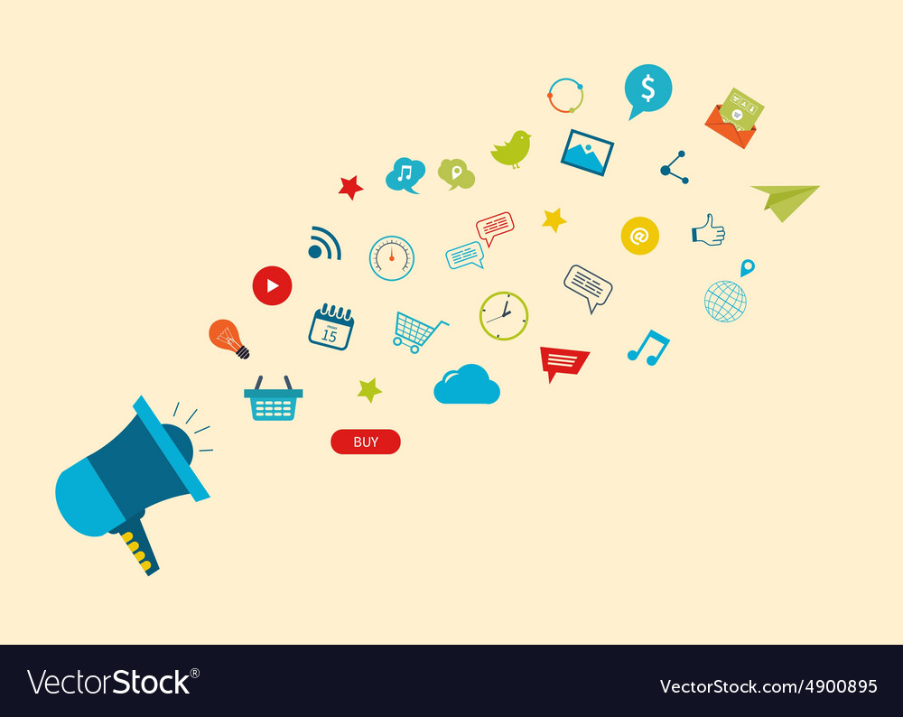 Set of flat design concept icons for web Vector Image