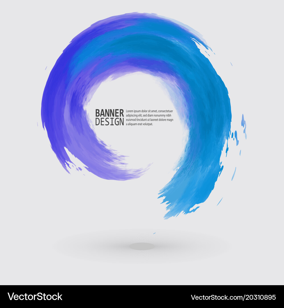 Watercolor circle texture elements Royalty Free Vector Image
