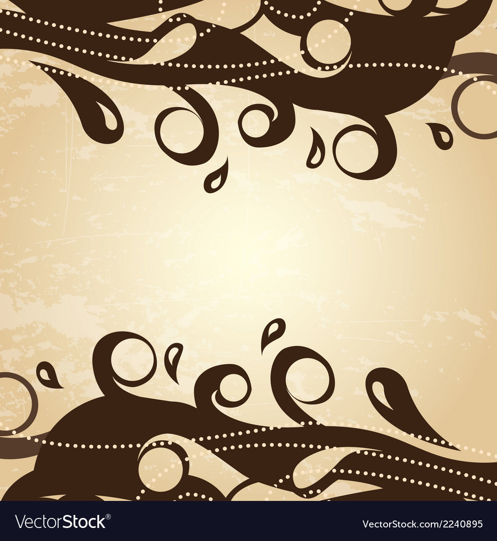 Waves over vintage background Royalty Free Vector Image