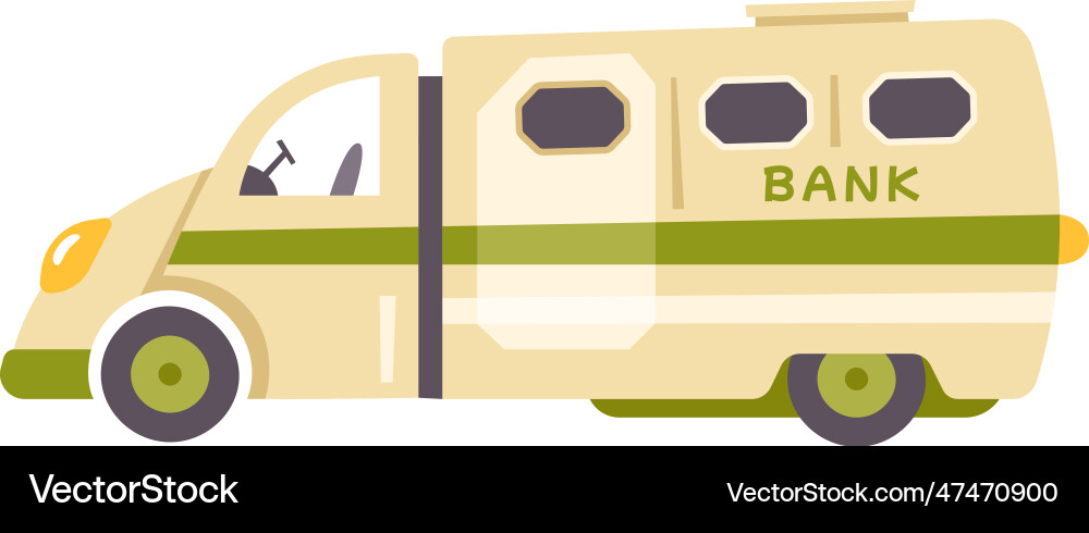 Bank armored car Royalty Free Vector Image - VectorStock