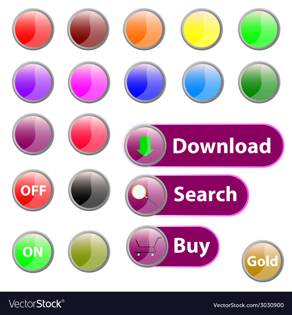 Button for web art Royalty Free Vector Image - VectorStock