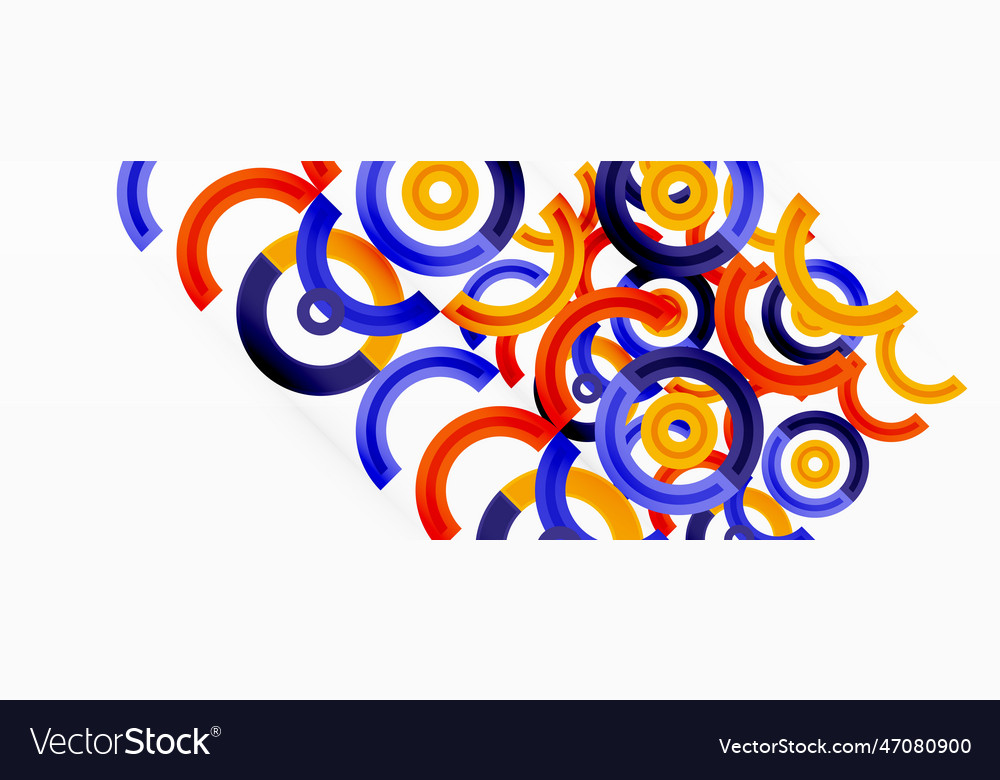 Circles are arranged in a grid pattern abstract Vector Image