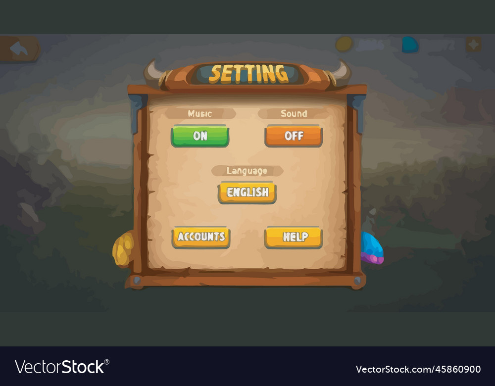 Complete set of level button game ui pop-up icon Vector Image