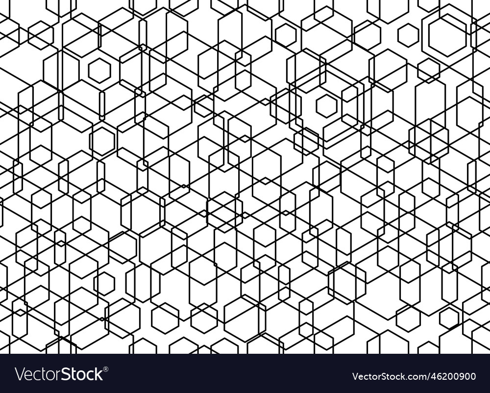 Hexagon seamless pattern Royalty Free Vector Image