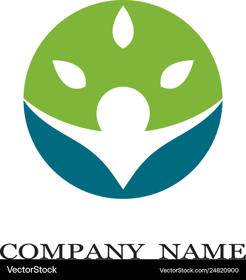 Human health symbol design Royalty Free Vector Image