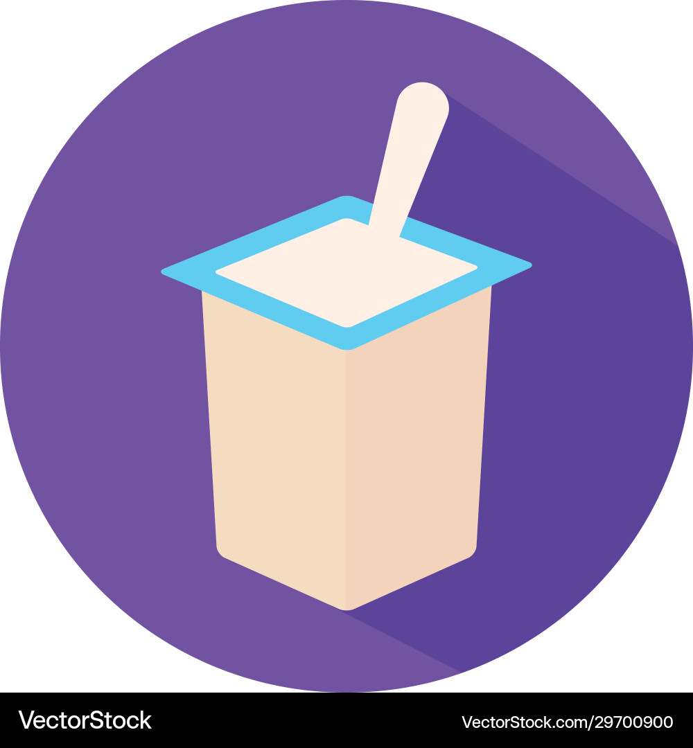 Isolated yogurt glass flat style icon Royalty Free Vector