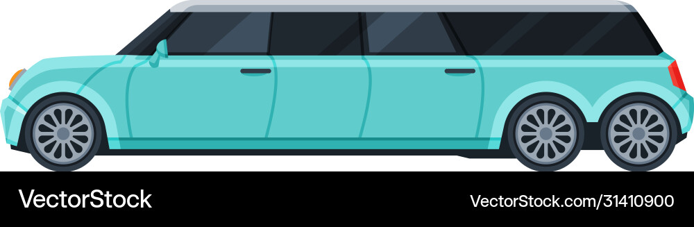 Limousine car elegant premium luxurious light Vector Image