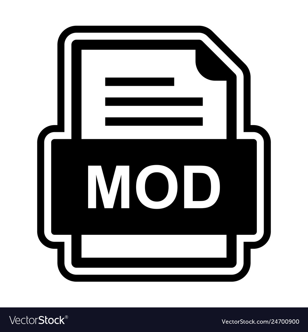 Mod file document icon Royalty Free Vector Image