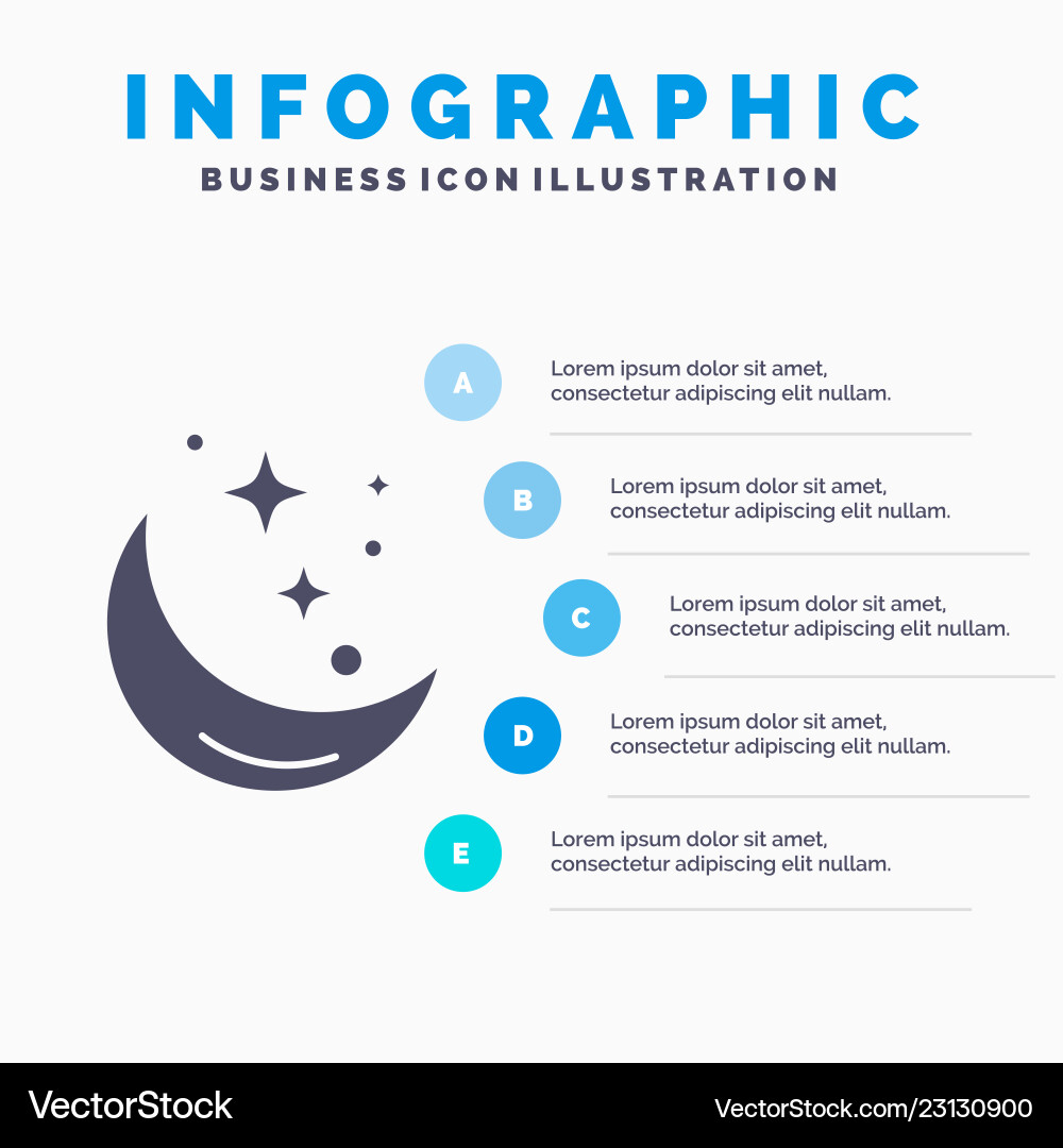 Moon night star weather space infographics Vector Image