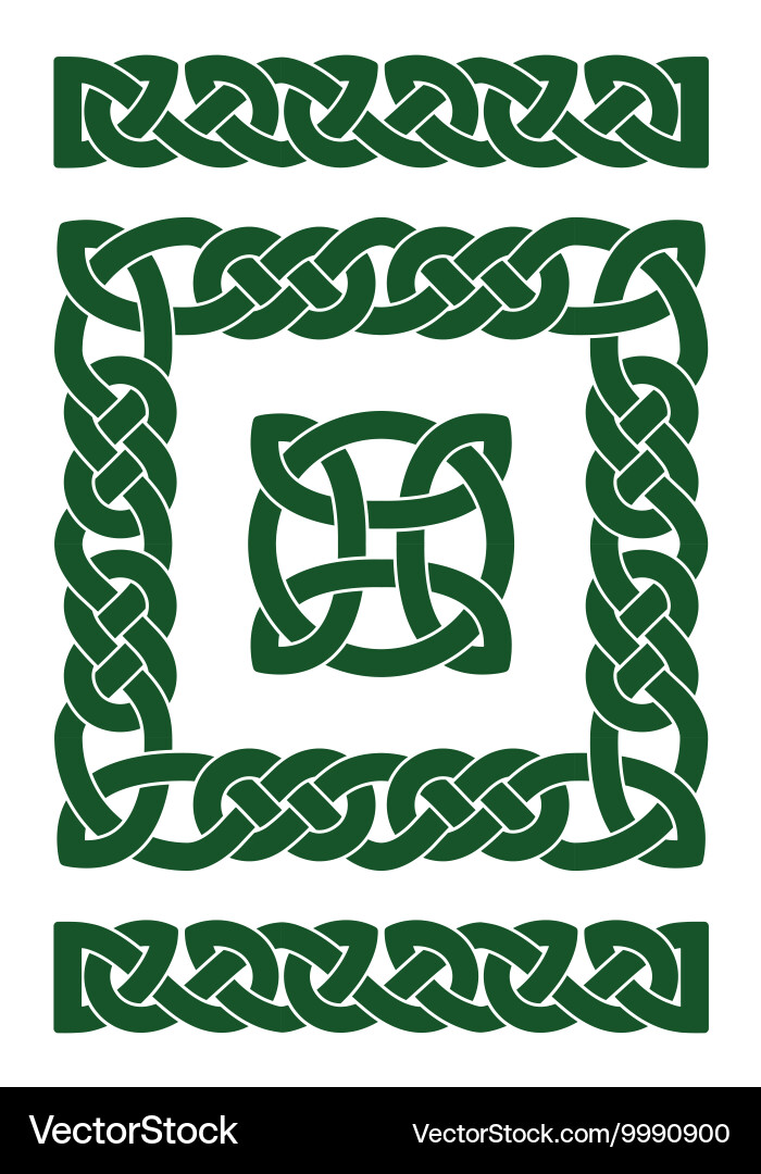Set of basic elements celtic ornament Royalty Free Vector