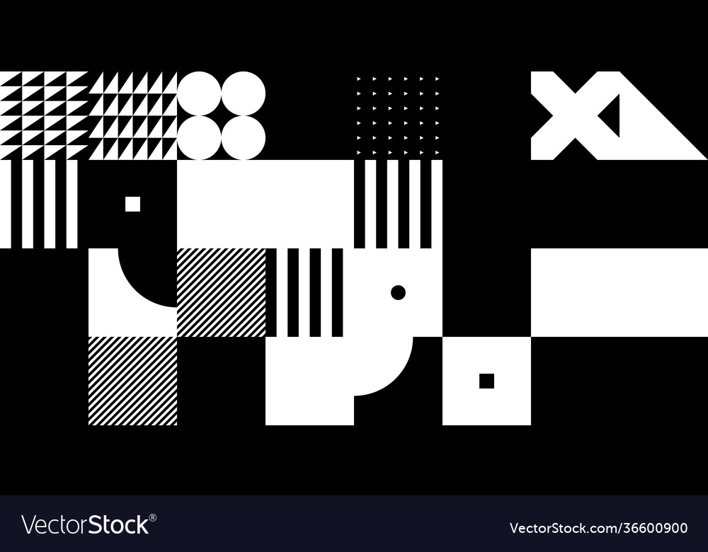 Simple geometric pattern design with basic Vector Image
