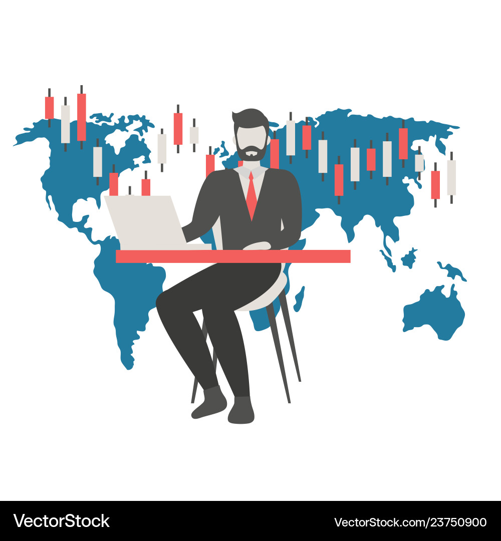 Stock market concept Royalty Free Vector Image