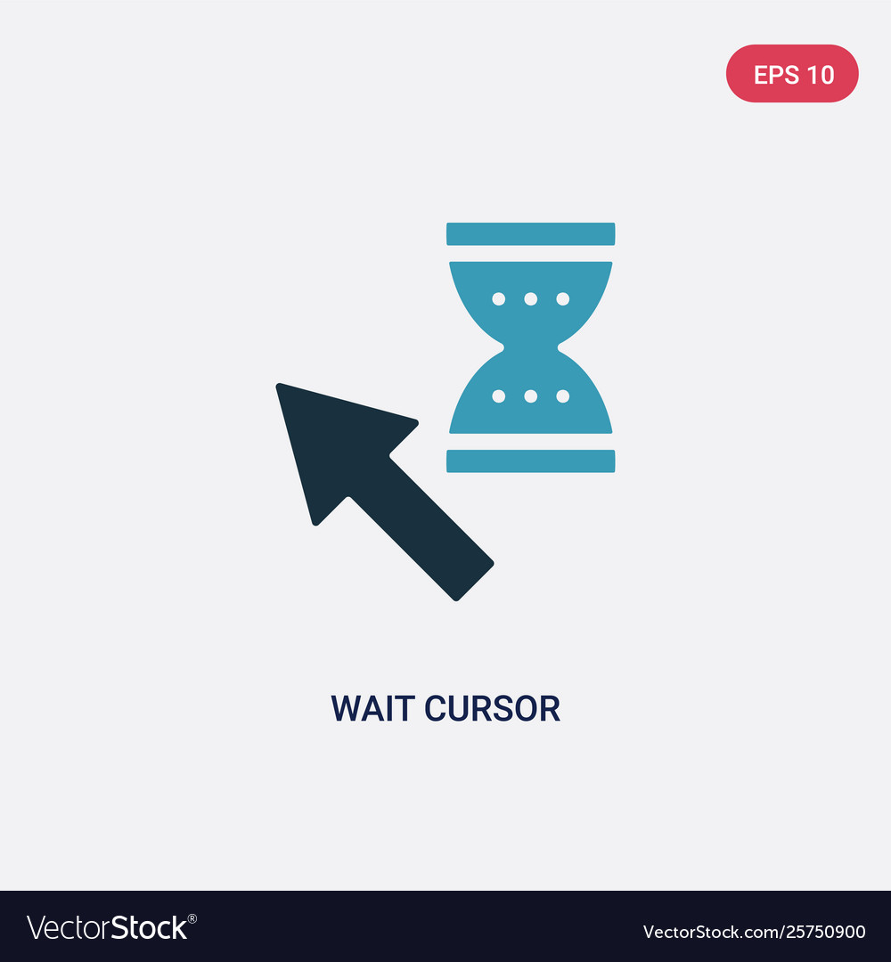 Two color wait cursor icon from user interface Vector Image
