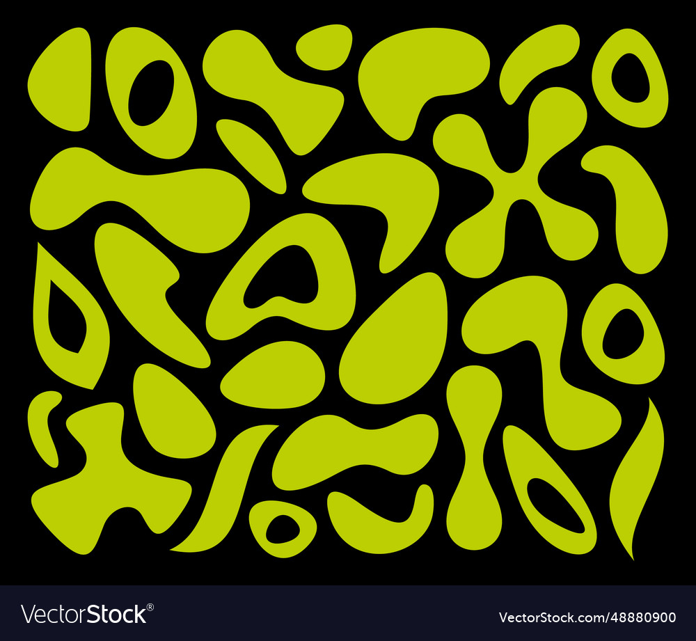 Various fluid smooth design elements set Vector Image